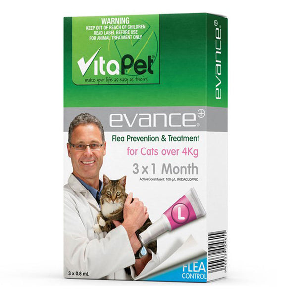 Evance Flea Prevention & Treatment Cat Over 4kg-IPET® Weekly Super Low ...